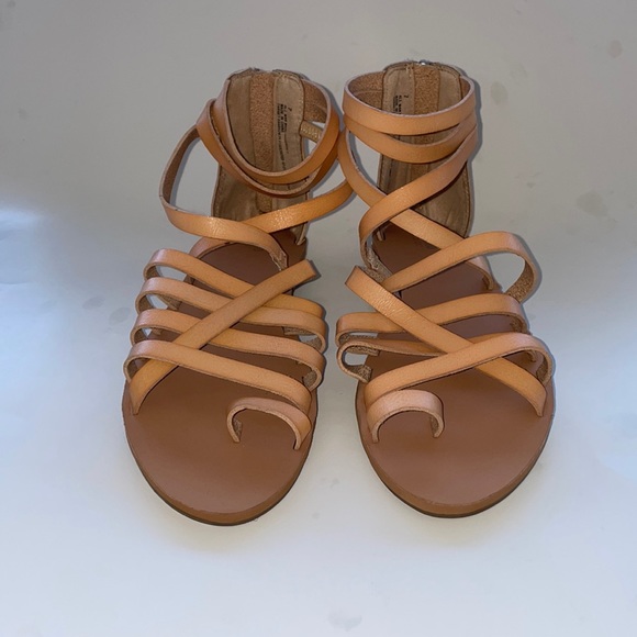 Mossimo Supply Co. | Shoes | Nude Peach Zip Up Sandals | Poshmark